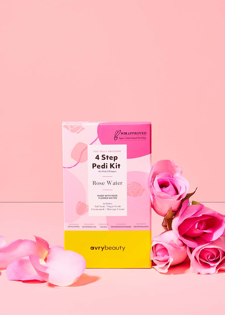 4 Step Pedi Kit - Rose Water – Lunali Nail Supply