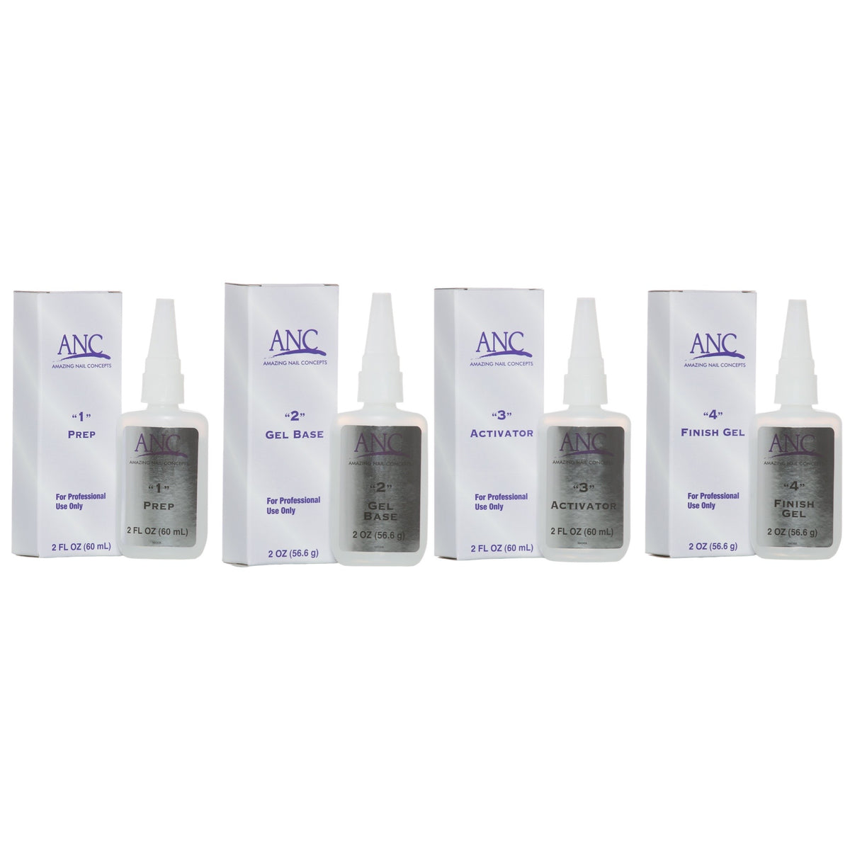 *Bundle ANC Refill Kit - 2oz - Step 1, 2, 3, 4 – Lunali Nail Supply